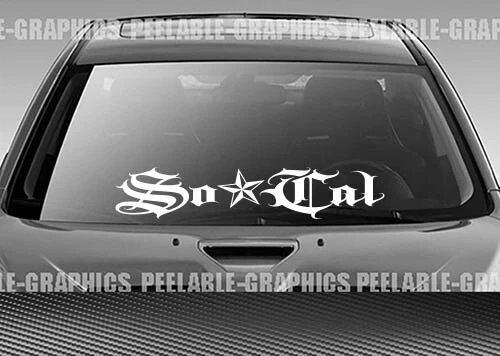 SOUTHERN CALI WINDSHIELD JDM West Coast Inland Empire Los Angeles Decal ...