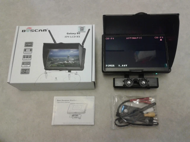 ÉCRAN DE MONITEUR Boscam Galaxy D2 5,8 GHz diversité RX Feelworld ...