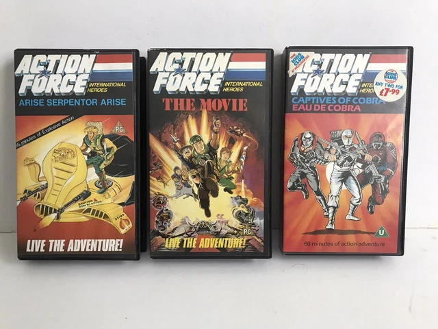 ACTION FORCE: VHS X 3 - feature length programmes & Movie £19.99 ...