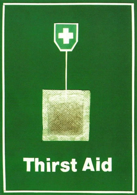 GRAFIK KUNST DESIGN Postkarte, Durst Hilfe Von Laura Hill, Teebeutel ...