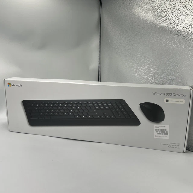 MICROSOFT WIRELESS DESKTOP 900 Keyboard & Mouse Set - Black - Sealed £ ...