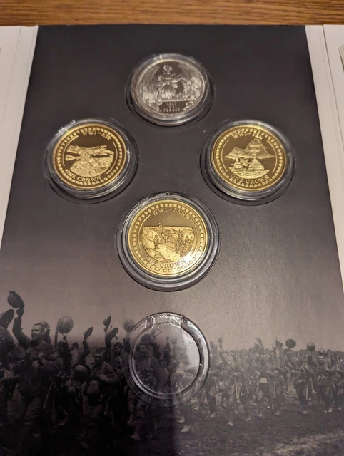 A WAR TO END ALL WARS 1914 - 1918 Coin Set London Mint Office - 4 Coins ...