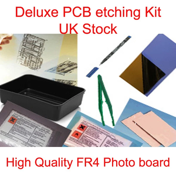 DELUXE PCB PHOTO Board Etching Etch Simple Set Kit New Uk Stock £32.99 ...