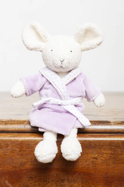 JELLYCAT (JELLY KITTEN) Beddy-bye Mouse in Purple dressing gown £50.00 ...