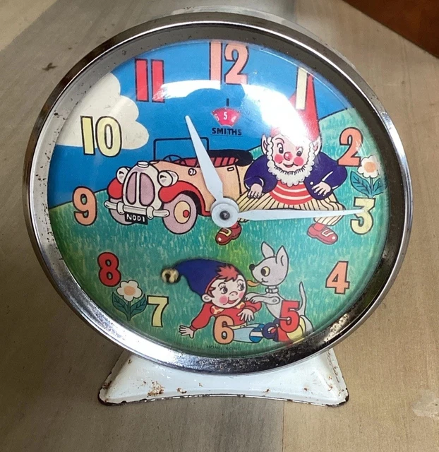 VINTAGE SMITHS NODDING Noddy Alarm Clock Working 1950s Made In Great ...