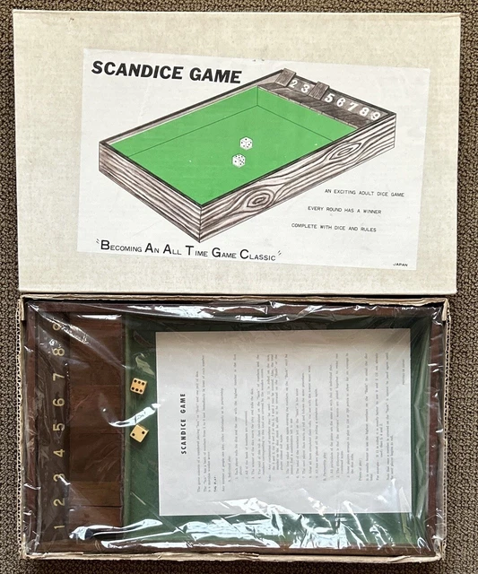 VINTAGE SCANDICE GAME Japan Dice Game Wood - New In Box with ...