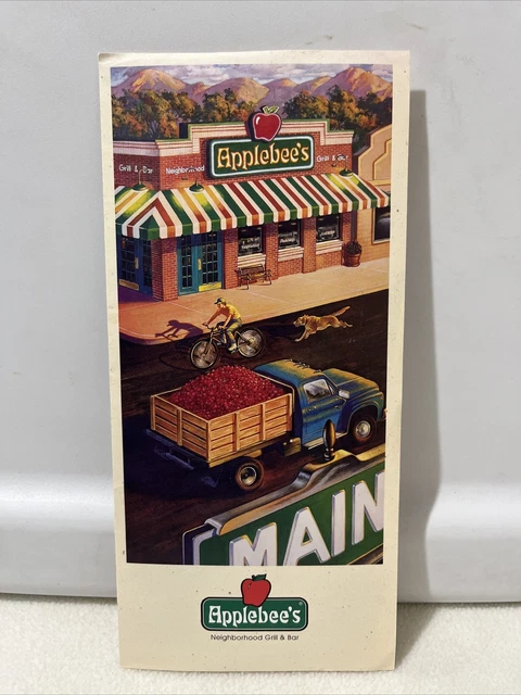 VTG 1990S APPLEBEES Restaurant Paper Takeout Menu £5.46 - PicClick UK