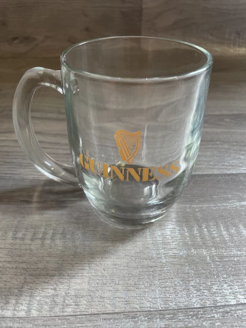 VINTAGE GUINNESS Glass Half Pint Tankard Gold Writing £14.99 - PicClick UK
