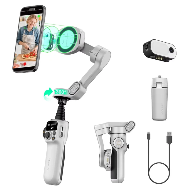 SMART P2 3 Axis Magnetic Handheld Gimbal Stabilizer with AI Tracking ...