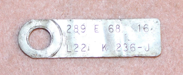 1968 FORD MUSTANG Fastback Coupe Convertible Cougar ORIG 289 2V AT ...