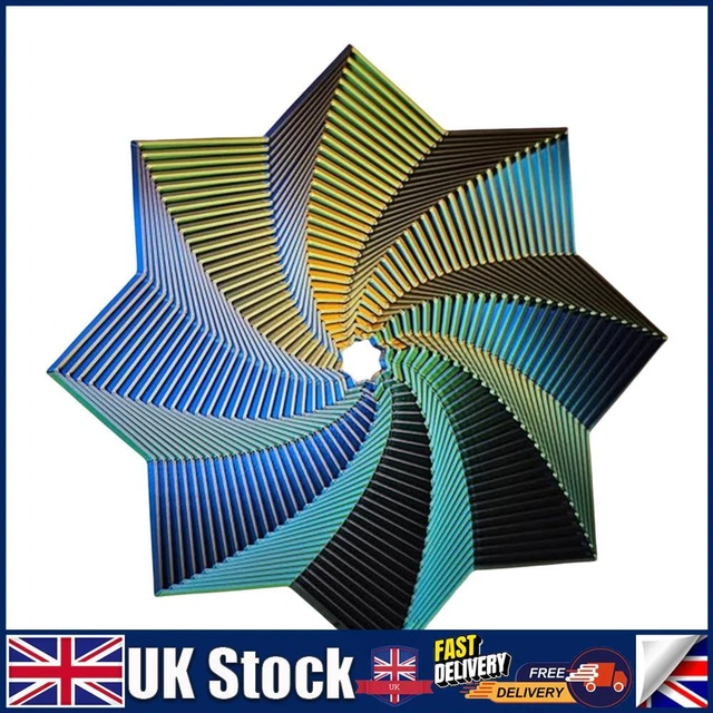 3D PRINTED SPIRAL Polygon Fidget Toy Sensory Gear Toy for Autism (Blue ...