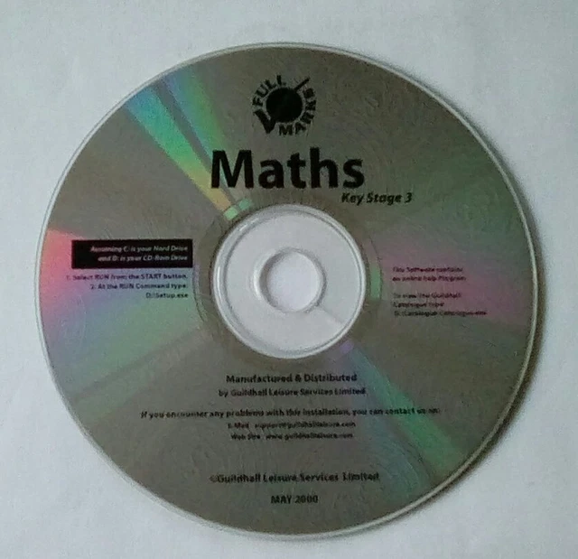 FULL MARKS MATHS Key Stage 3 KS3 PC Educational Numeracy Mathematics ...