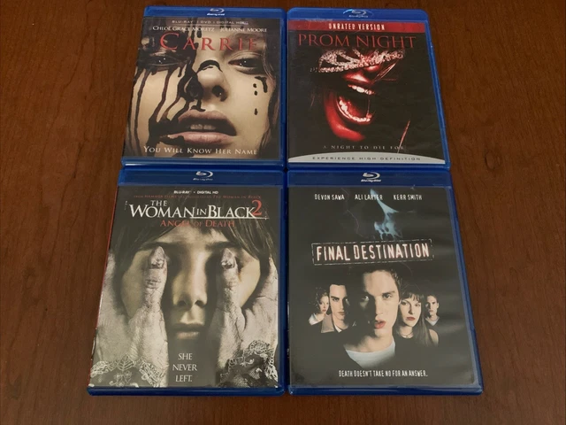 CARRIE/PROM NIGHT/FINAL DESTINATION/WOMAN In Black 2 4-Horror Movie Blu ...