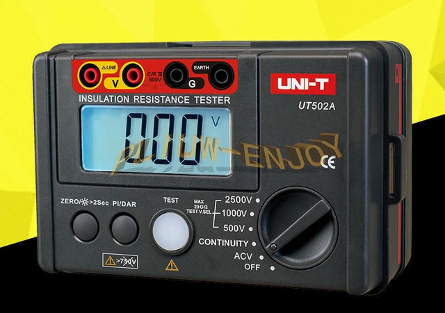UNI-T UT502A 2500V Digital Insulation Tester Ohm Megohmmeter Light ...