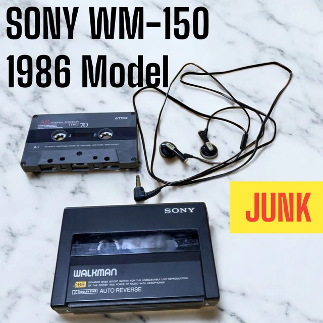 SONY WALKMAN WM-150 1985 Vintage Model Radio Cassette Player Black ...