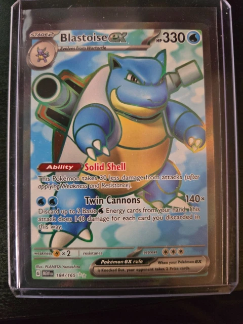 POKÉMON TCG BLASTOISE ex Scarlet & Violet-151 184/165 Holo Ultra Rare ...
