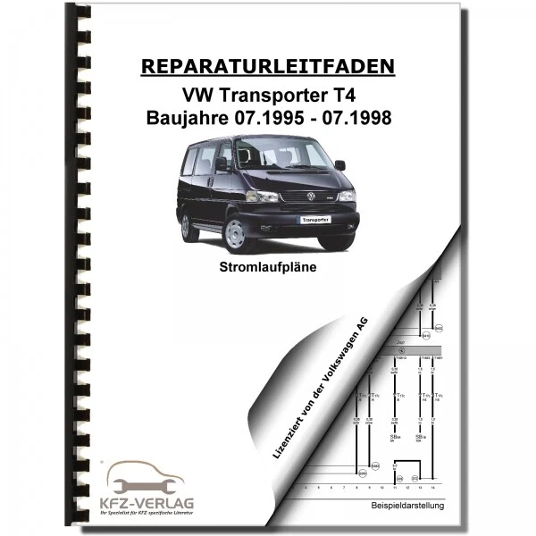 VW TRANSPORTER T4 (95-98) schéma schéma électrique plans câblage ...