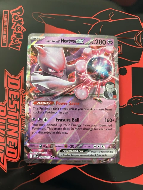 POKÉMON TCG TEAM Rocket's Mewtwo ex - 081/182 - SV10: Destined Rivals £ ...