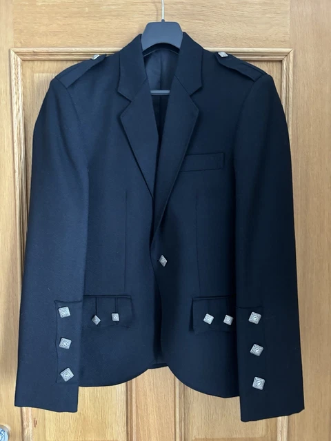 MEN’S 36L BLACK Argyll Kilt Jacket And Waistcoat Worn Once £68.32 - PicClick UK