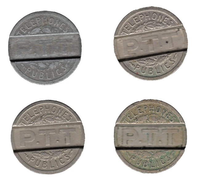 1937 FRANCE – Public Telephone Tokens – PTT Issue – Lot x4 £5.00 ...