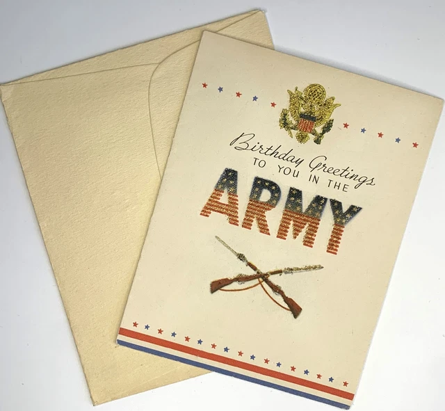 WW2 ERA CARD Birthday Greetings to You in the Army (B1) £12.00 ...