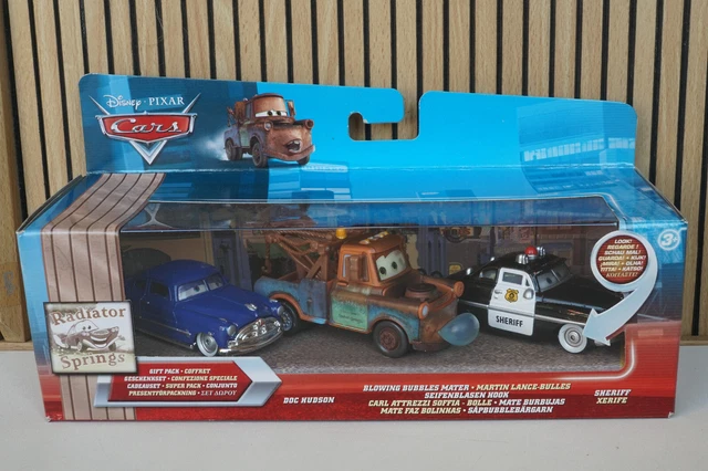 MATTEL DISNEY PIXAR Cars DOC HUDSON, SEIFENBLASEN HOOK, SHERIFF, 1:55 ...