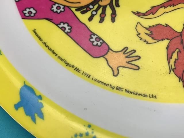 THE TWEENIES VINTAGE Children’s Melamine Dinner Plate Bowl With Handle ...
