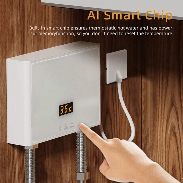 CHAUFFE-EAU ÉLECTRIQUE COMPACT contrôle tactile fonction température constant EUR 165,82 ...