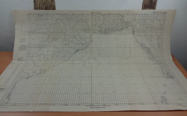 RARE WW2 RAF BURMA CAMPAIGN PLOTTING MAP for AIR OPERATIONS from INDIA to BURMA EUR 176,10 ...