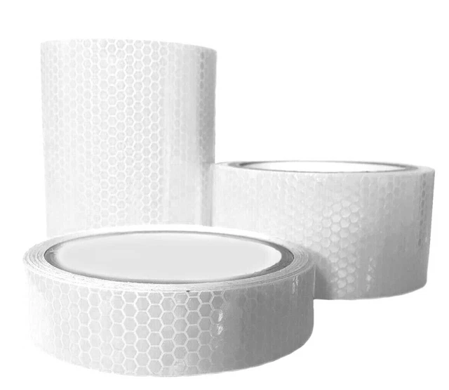 WHITE HIGH VISIBILITY Hi Vis Viz Self-Adhesive Reflective Tape - VAT ...