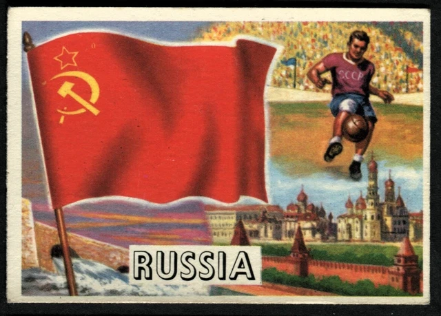 TRADE CARD, A&BC Chewing Gum, FLAGS OF THE WORLD, 1959, Large, Russia ...