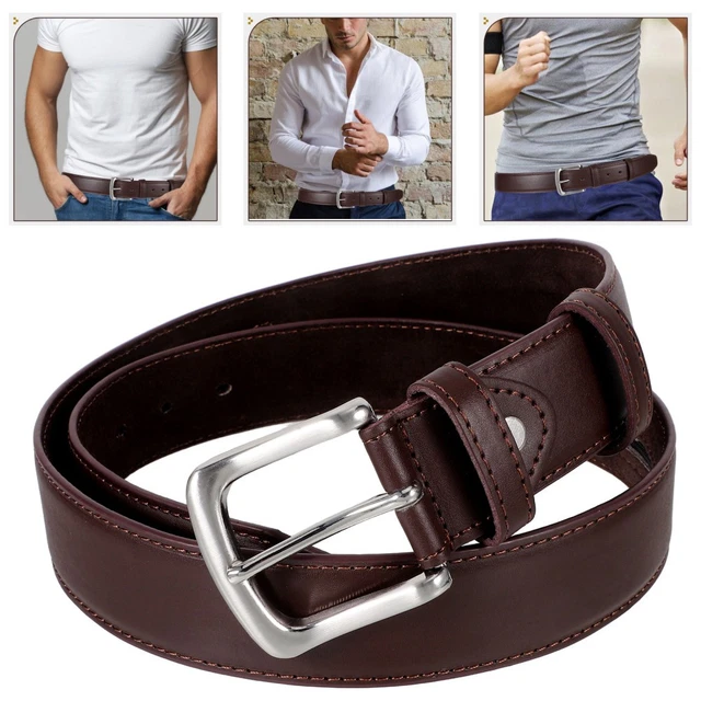 TRAVEL MONEY BELTS Pu Hidden Money Pocket Belt With Buckle Travel ...
