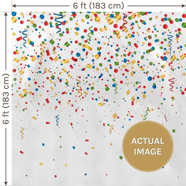 HAPPY BIRTHDAY PHOTO Booth Backdrop Banner - Colorful Confetti Party ...