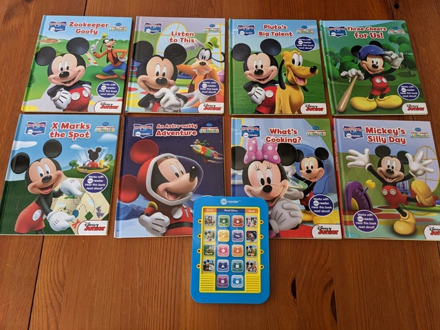 DISNEY MICKEY MOUSE Clubhouse Electronic me Reader & 8 Book Collection ...