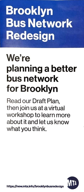 MTA NYCT BUS Brooklyn Bus Network Redesign Brochures $5.00 - PicClick