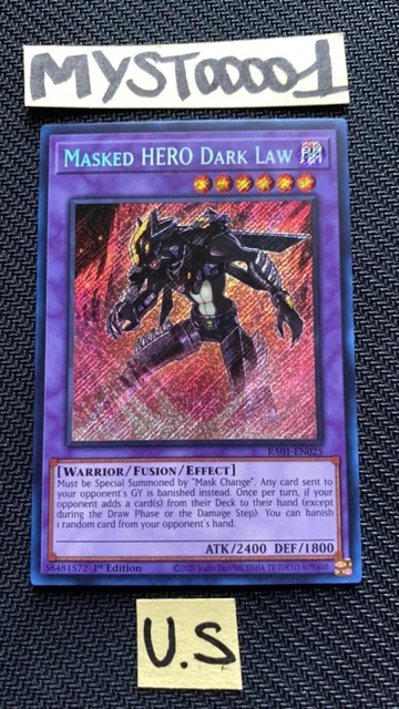 MASKED HERO DARK Law - RA01-EN025 - Collector's Rare - 1st Edition - Yugioh EUR 9,78 - PicClick FR