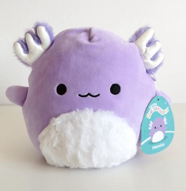 SQUISHMALLOWS MONICA THE Axolotl Purple Fluffy Tummy 7 Inch Plush Toy ...
