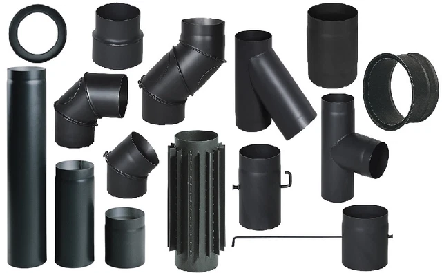 SMOKE PIPE OVEN pipe fireplace pipe set fireplace stove chimney knee ...