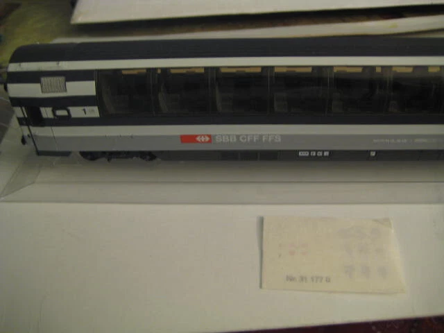 MARKLIN HO 4365 SBB CFF FFS Panorama Coach w/decal sheet in original ...