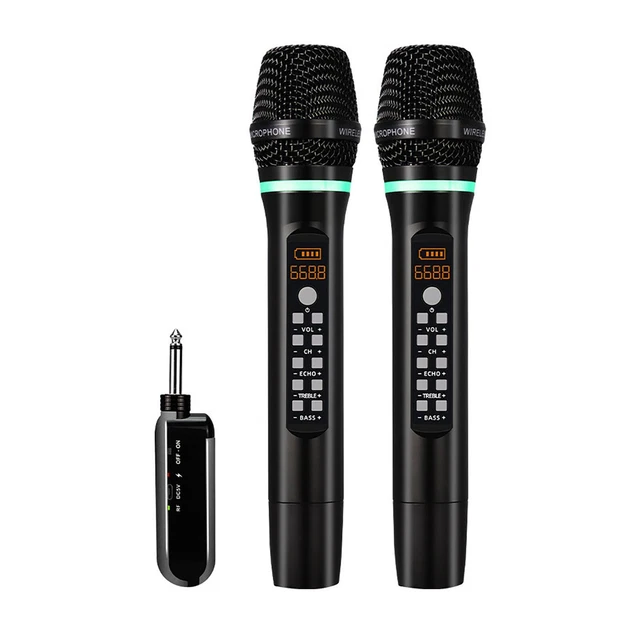 PROFESSIONAL WIRELESS UNIVERSAL Microphone Dual UHF Cordless Karaoke Mic System £51.59 - PicClick UK