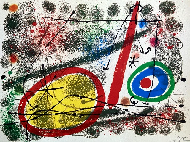JOAN MIRÒ LITOGRAFIA certificata originale [Le_Corbusier_Piet Mondrian ...