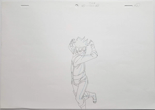 NARUTO ANIMATION PRODUCTION Cel Drawing Douga Genga: Kakashi - 4938 £73 ...