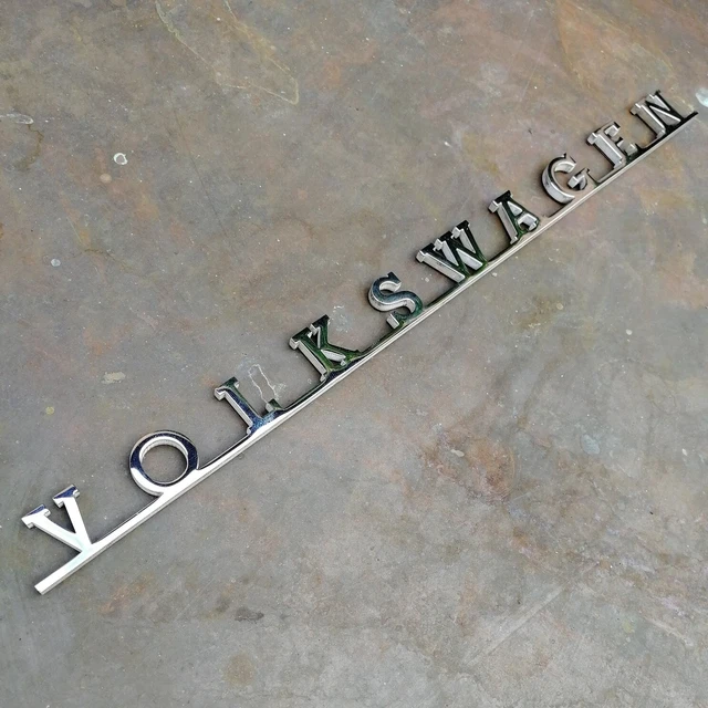 VOLKSWAGEN SCRIPT BADGE vw script badge vw baywindow splitscreen camper ...