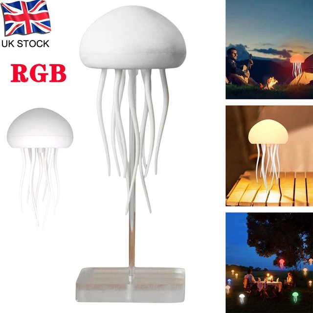 LED JELLY FISH Light Lamp Voice Control Rechargeable LED Floating ...