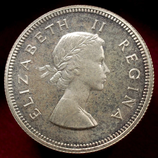 SOUTH AFRICA 2 Shillings 1953 - Queen Elizabeth II - 0.50 Silver (M1612 ...