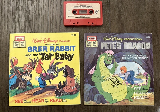 DISNEY BRER RABBIT & THE TAR BABY /PETE'S DRAGON Read Along BOOK ...