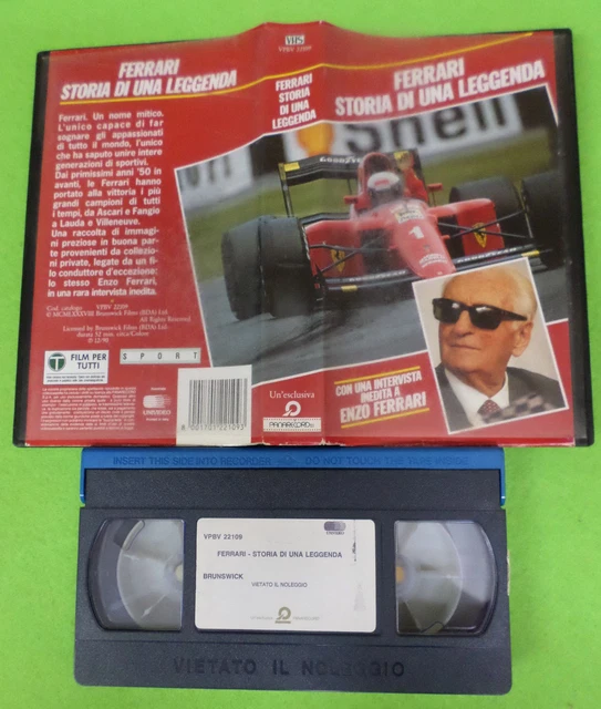 VHS FILM FERRARI STORIA DI UNA LEGGENDA Intervista enzo PANARECORD ...