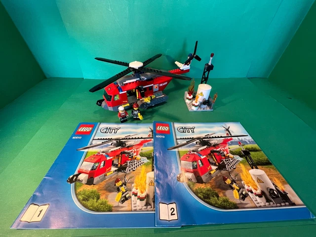 LEGO CITY 60010 Elicottero antincendio 100% completo, istruzioni, senza ...