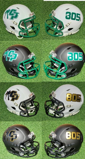 CAL POLY MUSTANGS Tree/805 Logo Special Mini Football Helmets, Pick Of ...