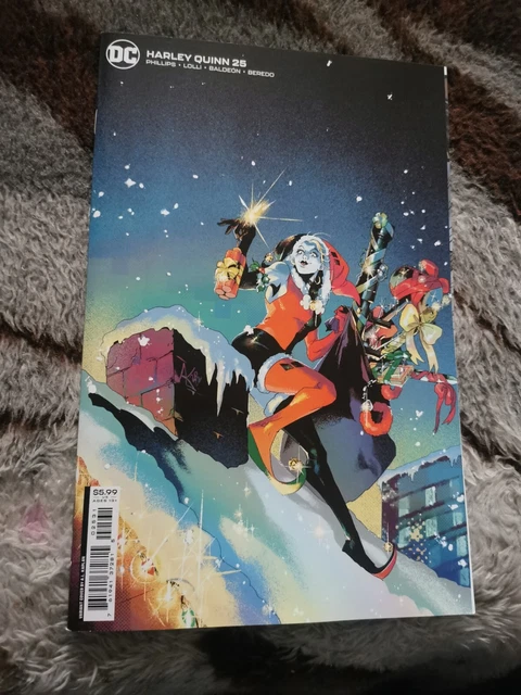 HARLEY QUINN # 25 Nm 2022 Al Kaplan Holiday Card Stock Variant Cover C ...